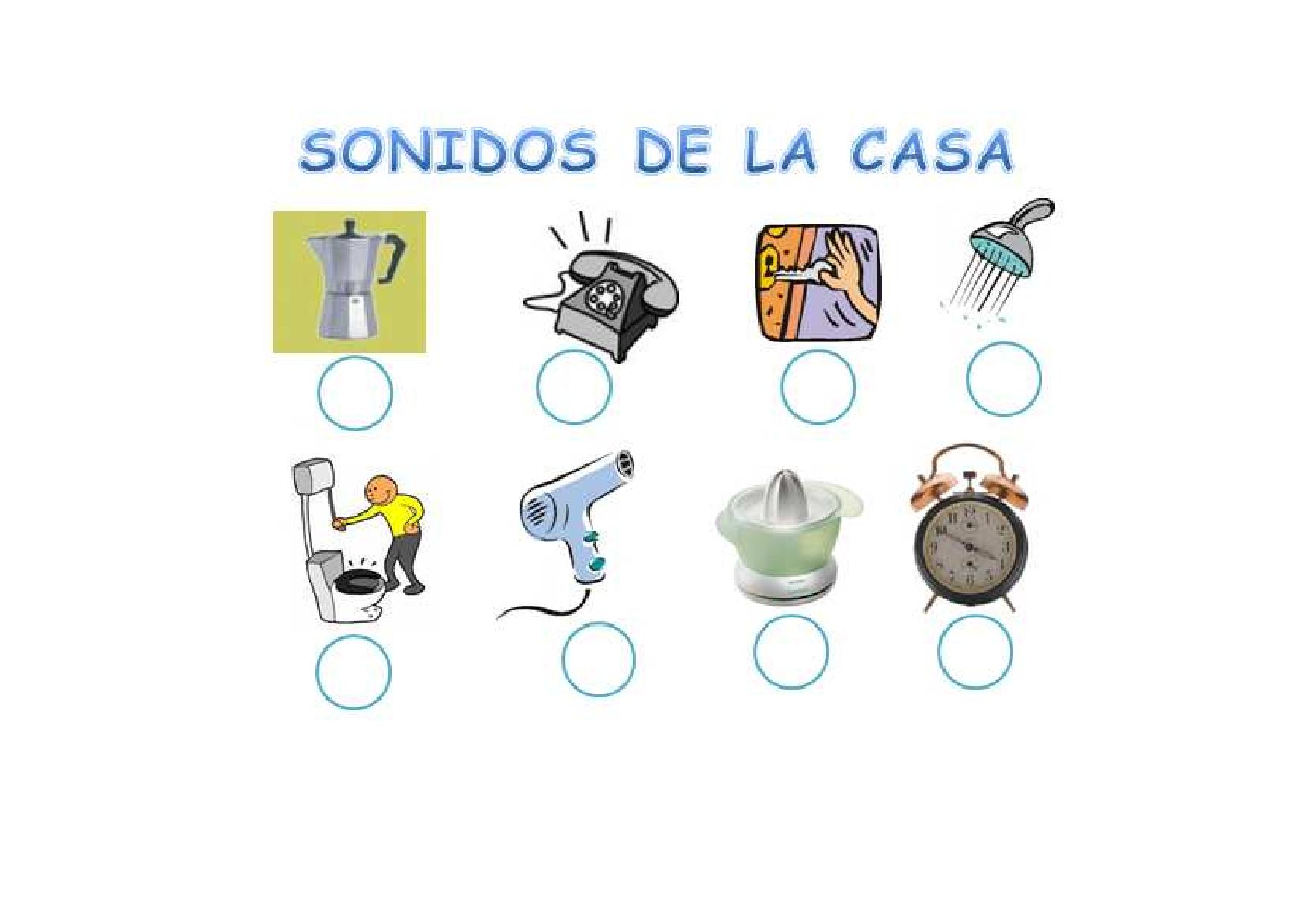 Discriminación Auditiva Los sonidos de la casa -Orientacion Andujar