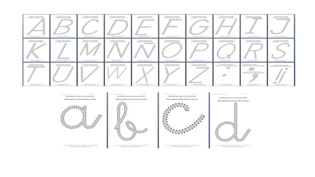 Colección de Abecedarios punteados para trabajar la motricidad fina ...