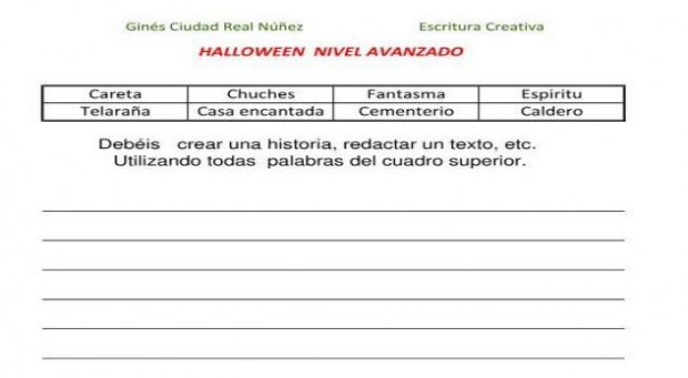 Escritura creativa Halloween Archives - Orientación Andújar - Recursos ...