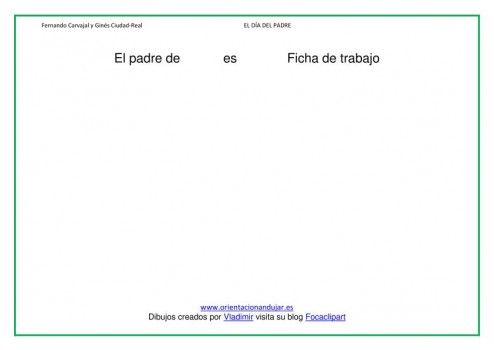 Materales para trabajar en primaria e infantil el día del padre