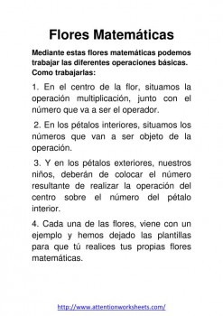Multiplicaciones primaria con flores matemáticas -Orientacion Andujar