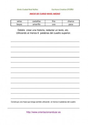 Colección Escritura creativa el otoño en primaria y eso -Orientacion ...