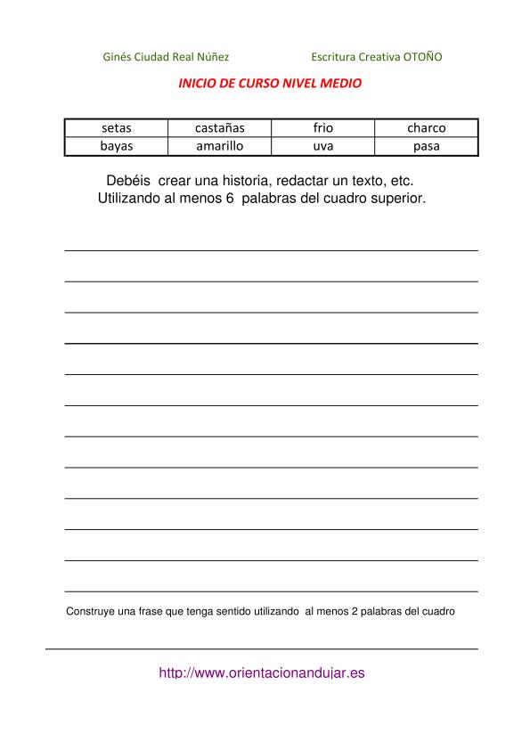 Colección Escritura creativa el otoño en primaria y eso -Orientacion ...