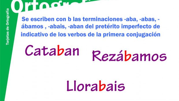 tarjeta b-4 -aba, -abas, -ábamos , -abais, -aban imagen - Orientación ...