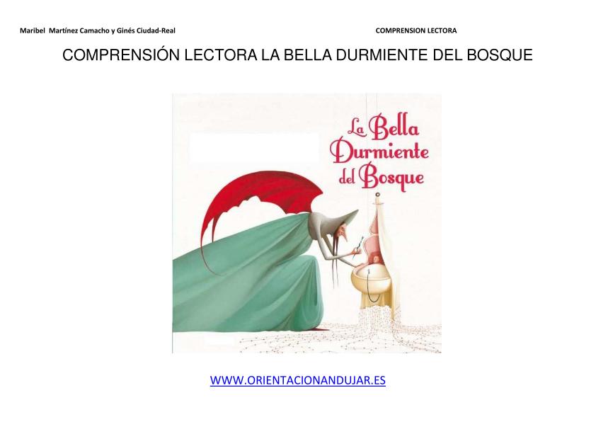 Comprensión Lectora con Cuentos Infantiles La Bella Durmiente ...