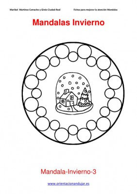 Colección de Mandalas de Invierno para colorear -Orientacion Andujar