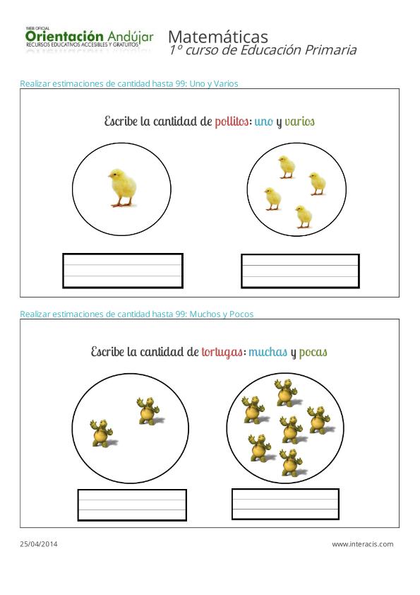 Cuaderno de Matemáticas para primaria de Interacis -Orientacion Andujar