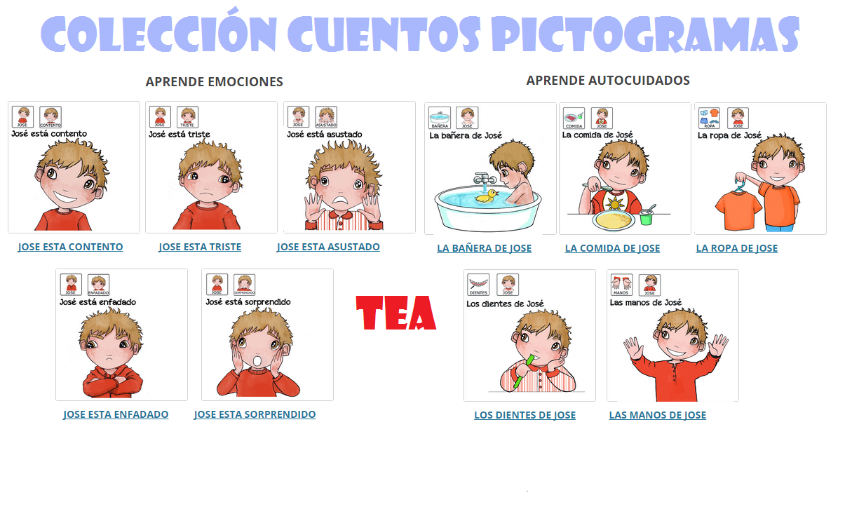 Autismo ACNEAE Colección de cuentos con pictogramas Aprendemos ...