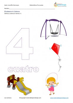 Colección de Fichas de matemáticas para preescolar Aprendemos a contar