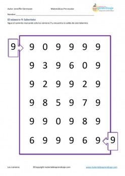 Colección de Fichas de matemáticas para preescolar Aprendemos a contar