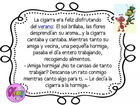 Trabajamos las fábulas la cigarra y la hormiga -Orientacion Andujar
