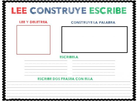 Lectoescritura LEE CONSTRUYE ESCRIBE -Orientacion Andujar
