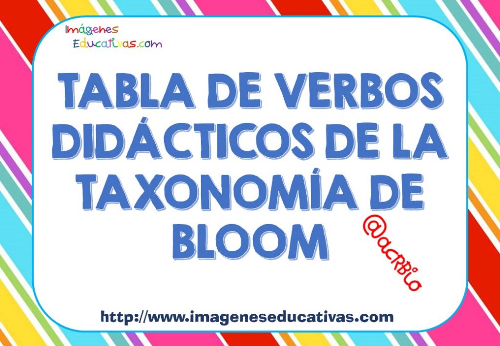Tabla de verbos taxonomia de bloom -Orientacion Andujar