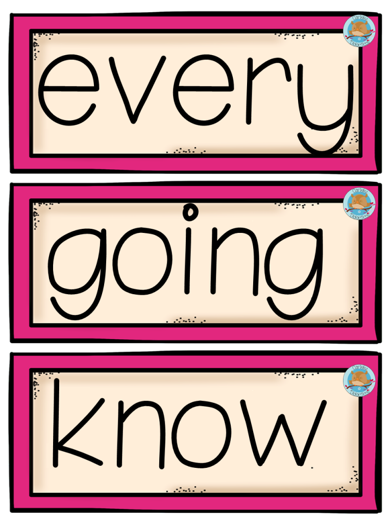 tarjetas PALABRAS DE ALTA FRECUENCIA -Orientacion Andujar