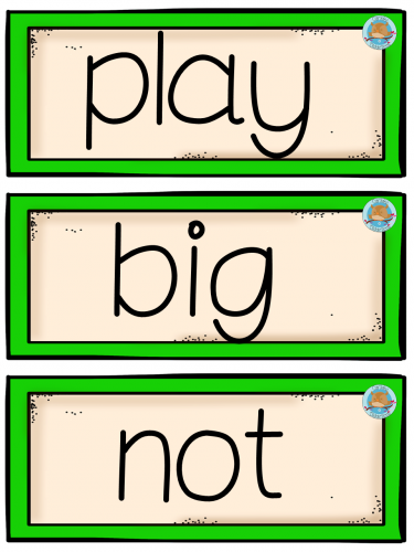 tarjetas PALABRAS DE ALTA FRECUENCIA -Orientacion Andujar