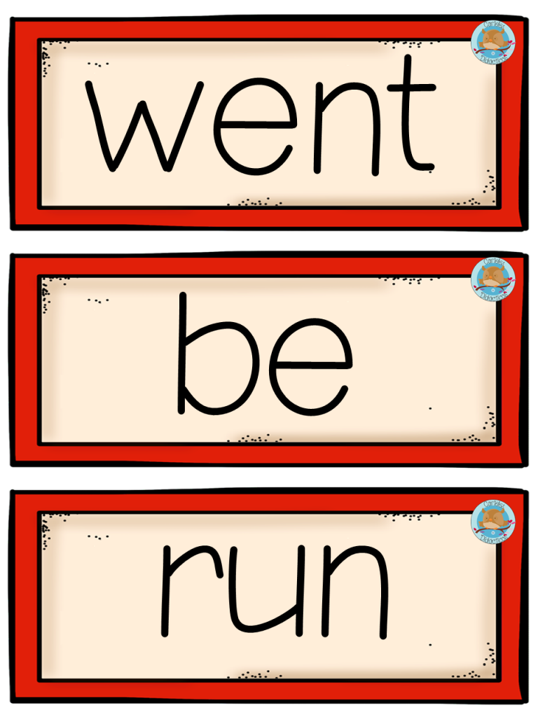tarjetas PALABRAS DE ALTA FRECUENCIA -Orientacion Andujar