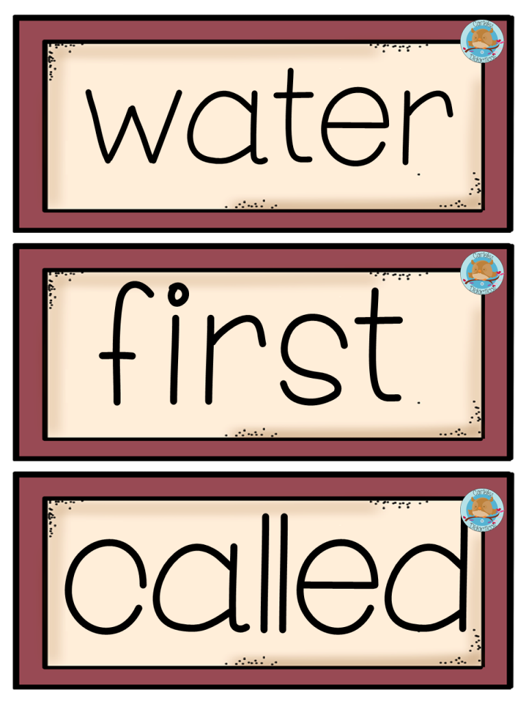 tarjetas PALABRAS DE ALTA FRECUENCIA -Orientacion Andujar