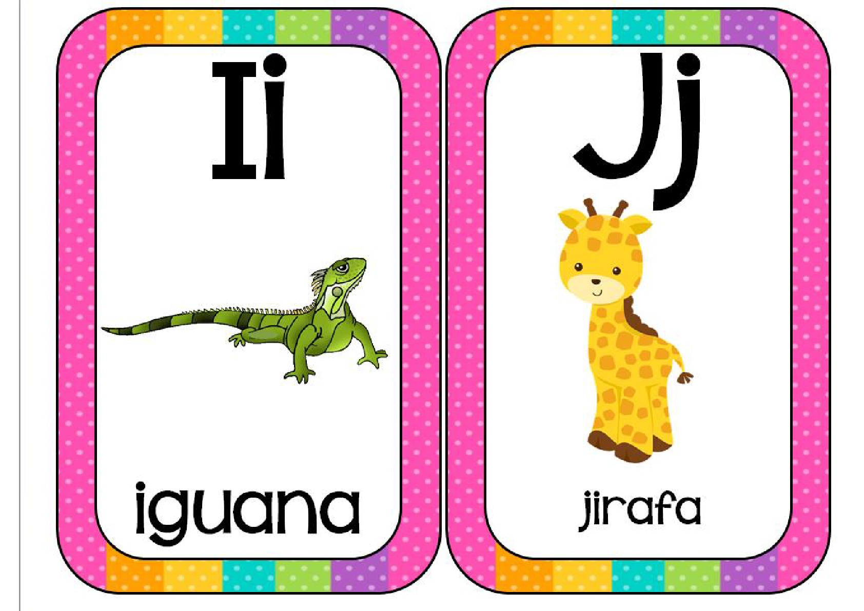 Super tarjetas trabajamos las letras Abecedario Animales -Orientacion ...