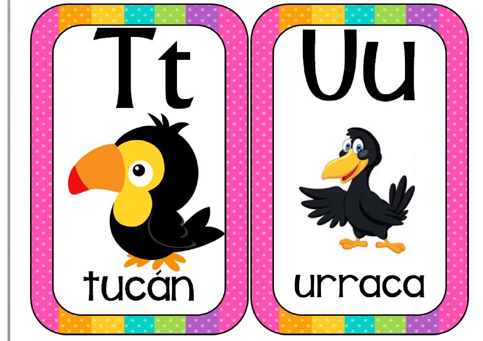 Super tarjetas trabajamos las letras Abecedario Animales -Orientacion ...