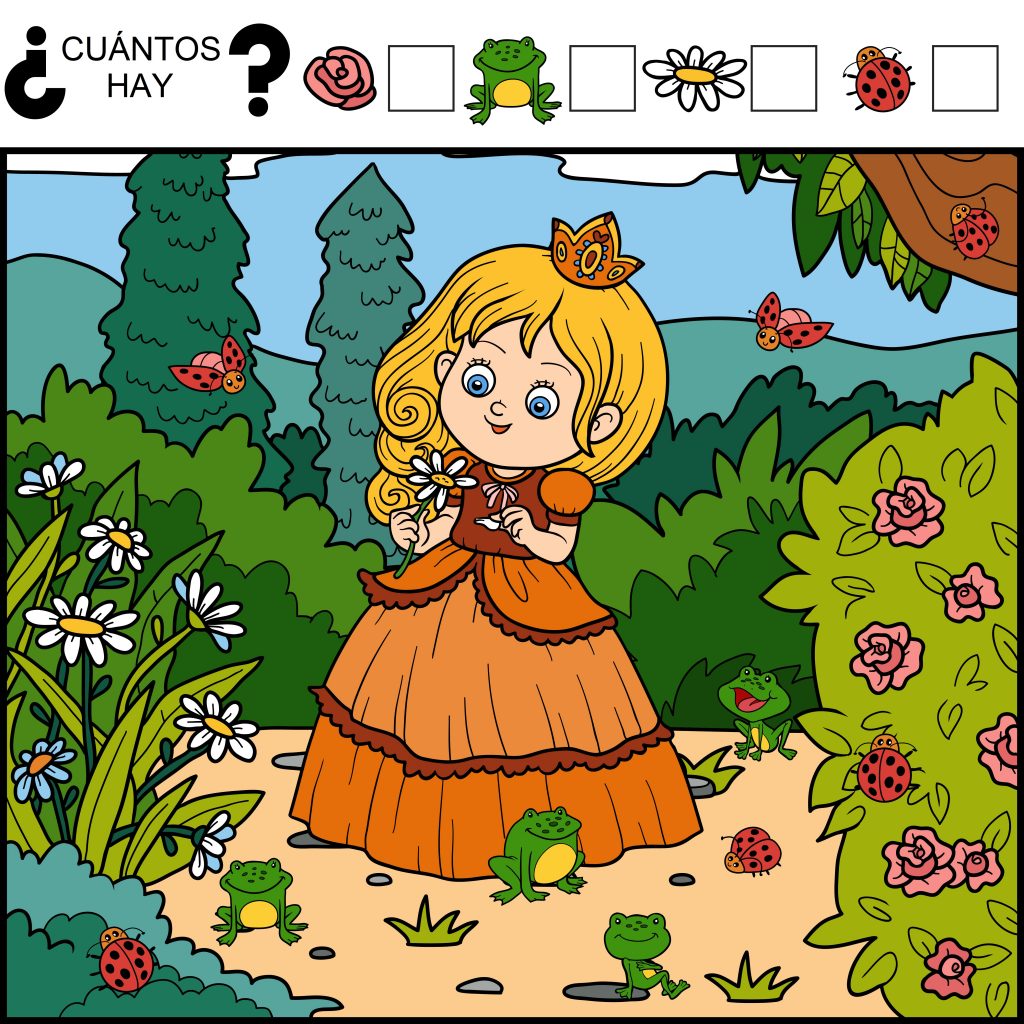 ¿Cuantos hay? Ficha infantil para aprender a contar -Orientacion Andujar