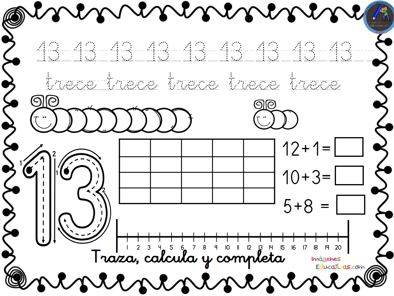 Colección de fichas para trabajar los números del 1 al 30 (13 ...