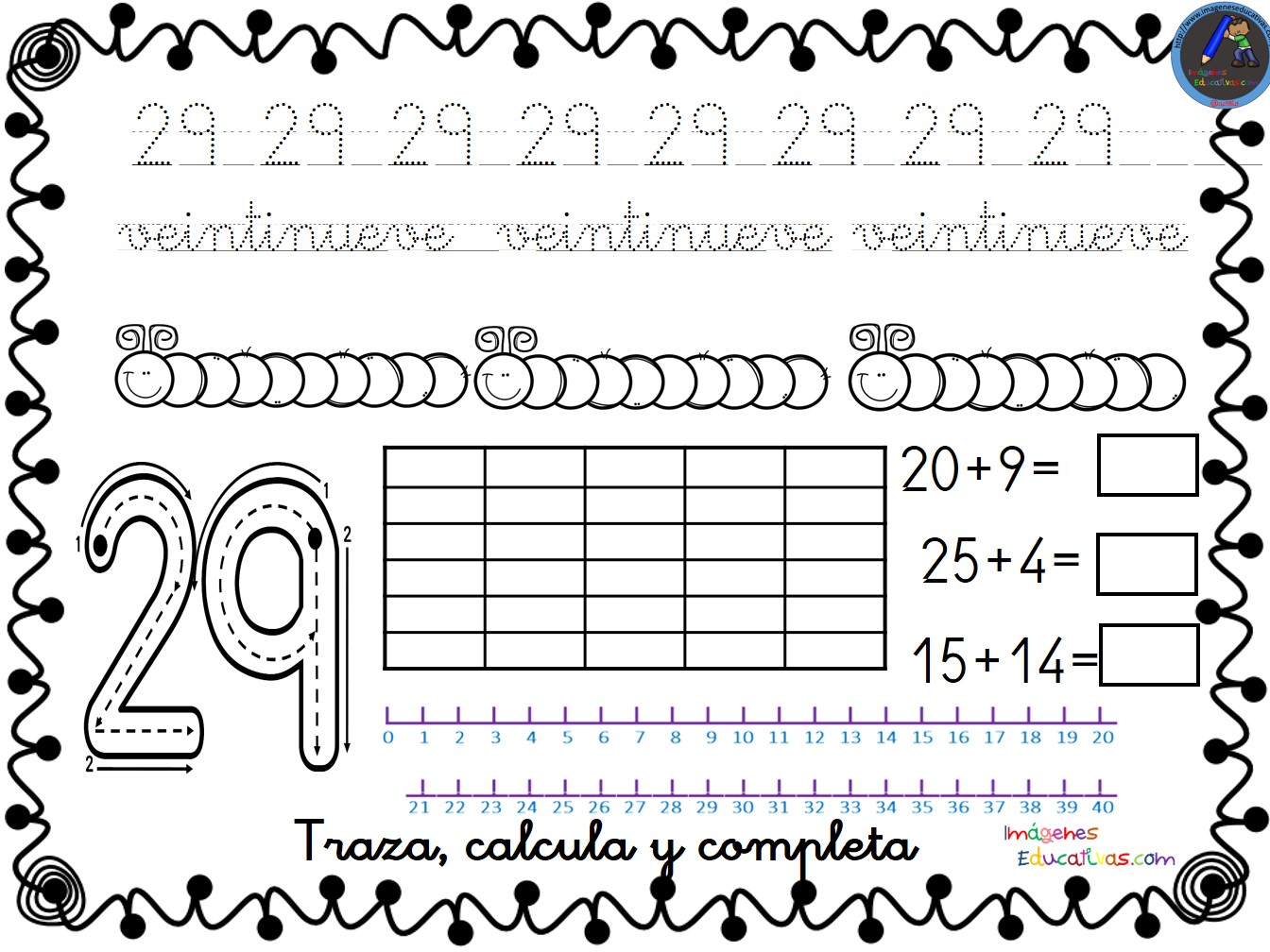 Colección de fichas para trabajar los números del 1 al 30 (29 ...