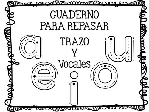 Fichas de trazo y grafomotricidad para las vocales en mayúscula y ...