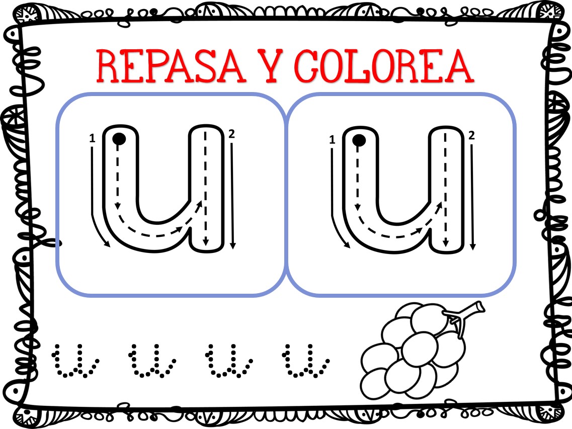 Fichas de trazo y grafomotricidad para las vocales en mayúscula y ...