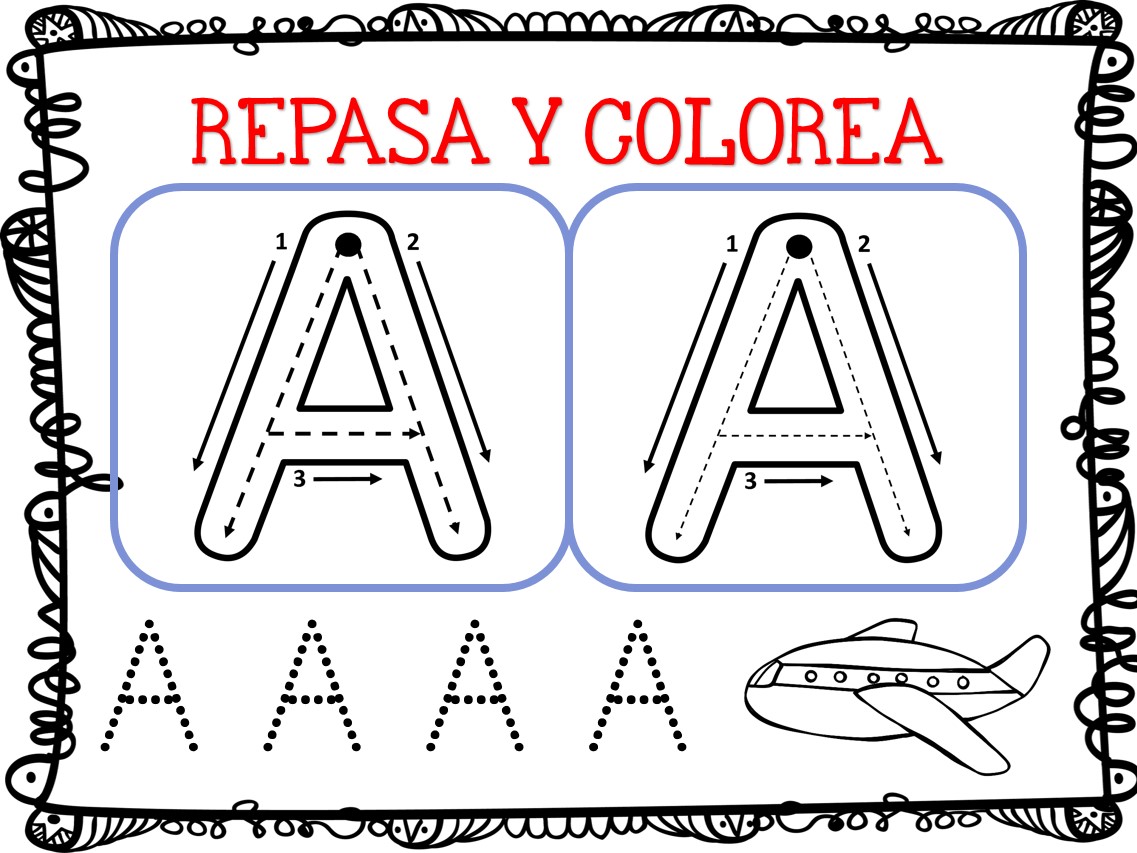 Fichas de trazo y grafomotricidad para las vocales en mayúscula y ...