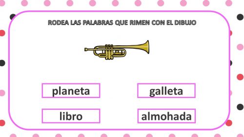 CONCIENCIA FONOLOGICA RIMAS DE PALABRAS EN IMÁGENES -Orientacion Andujar