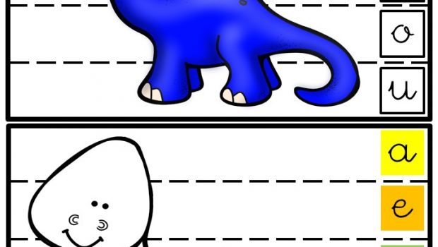 Cuaderno puzzle de dinosaurios para trabajar las vocales (2 ...