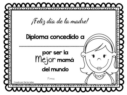Día de la madres, actividades, diplomas, vales, tarjetas, etc ...
