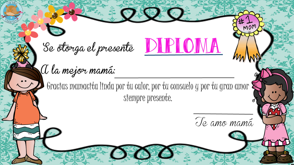 Día de la madres, actividades, diplomas, vales, tarjetas, etc ...