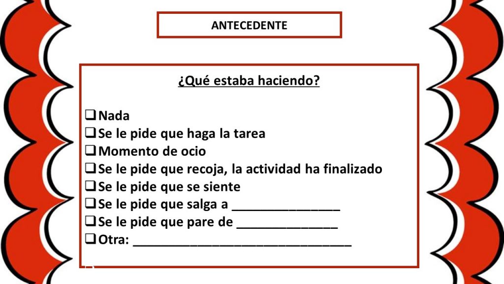 SENCILLO REGISTRO DE CONDUCTAS para vuestras aulas formato editable ...