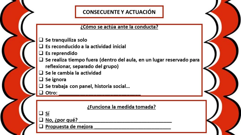 SENCILLO REGISTRO DE CONDUCTAS para vuestras aulas formato editable ...