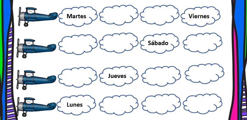 Conjunto de actividades para trabajar los días de la semana, el ...