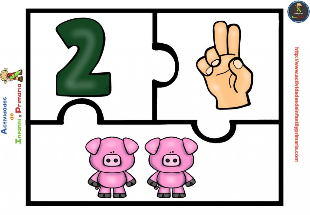 Puzzle divertido para Aprender los números del 1 al 10 -Orientacion Andujar