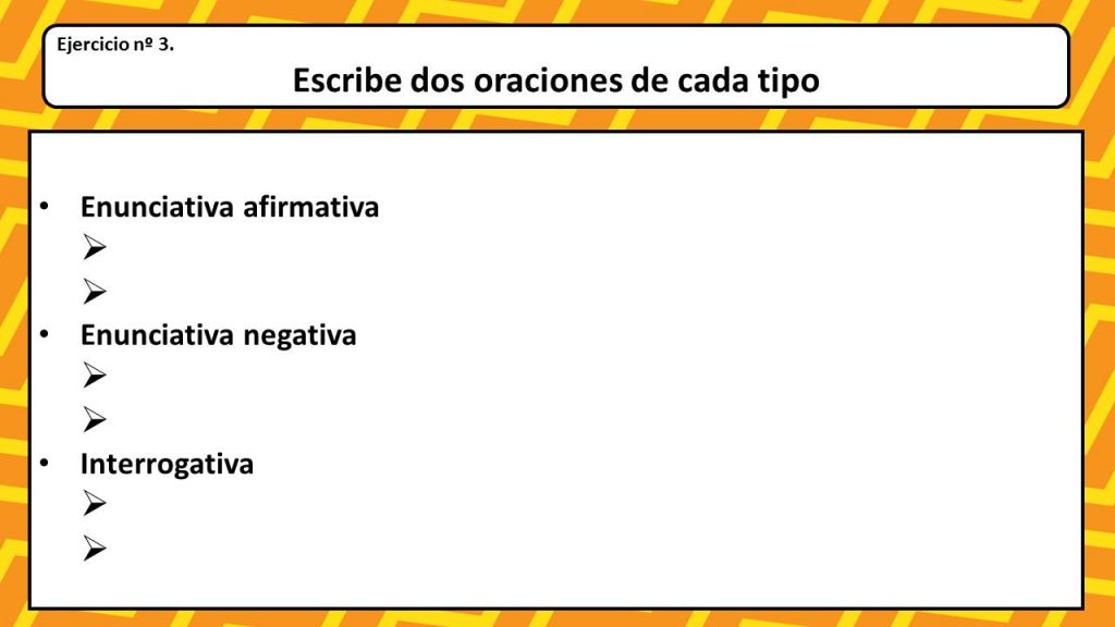 Vamos a trabajar los tipos de oraciones -Orientacion Andujar