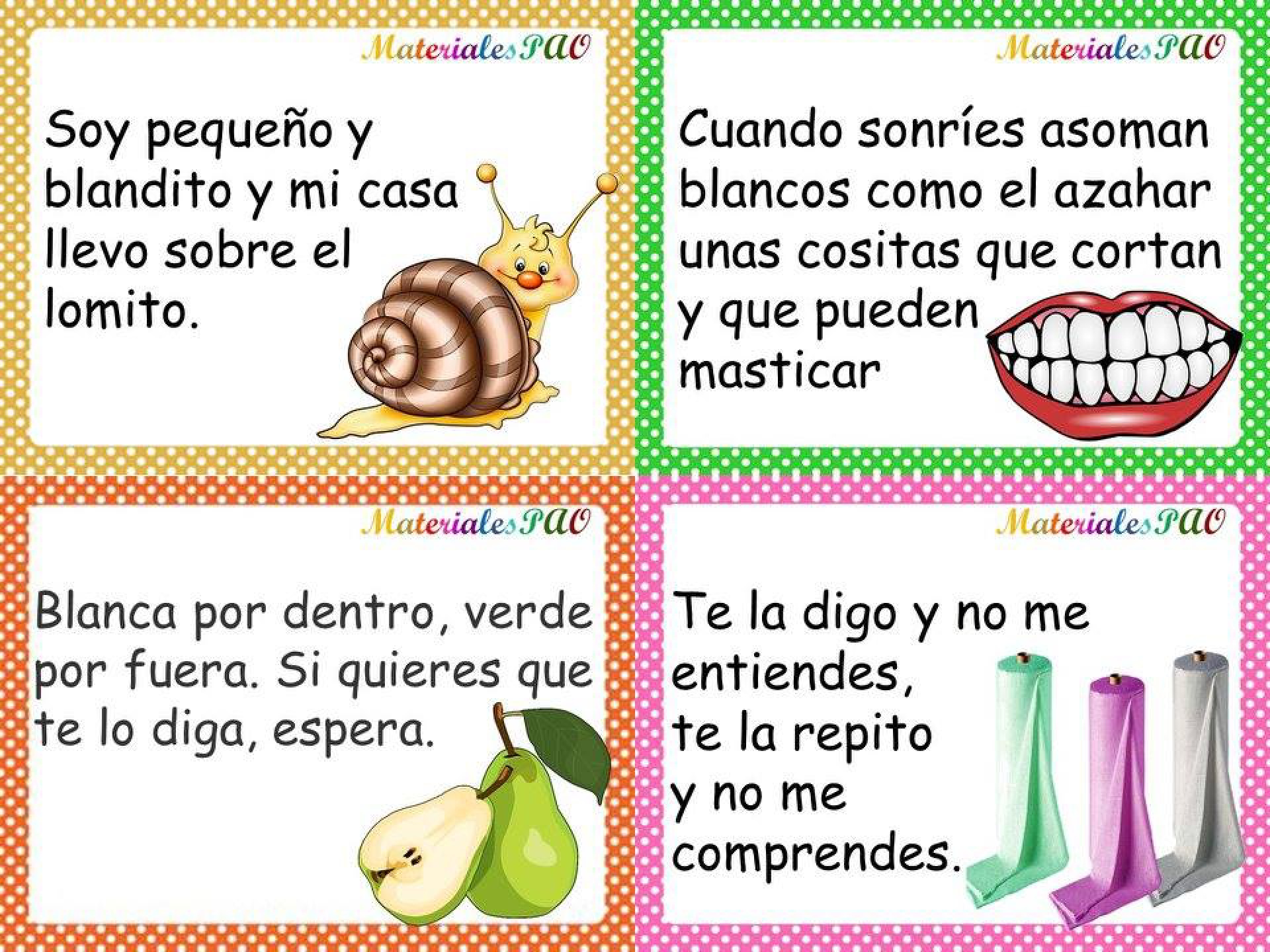 Coleccion De Adivinanzas Coloridas Y Divertidas Trabajamos Comprensión