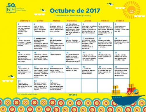 Calendario de actividades para trabajar la lectura de 0 a 5 años mes de ...