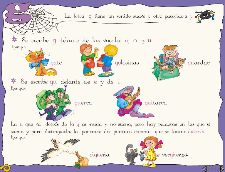 Ortografía g-gu-gü Programa de refuerzo de lectoescritura Actividades ...
