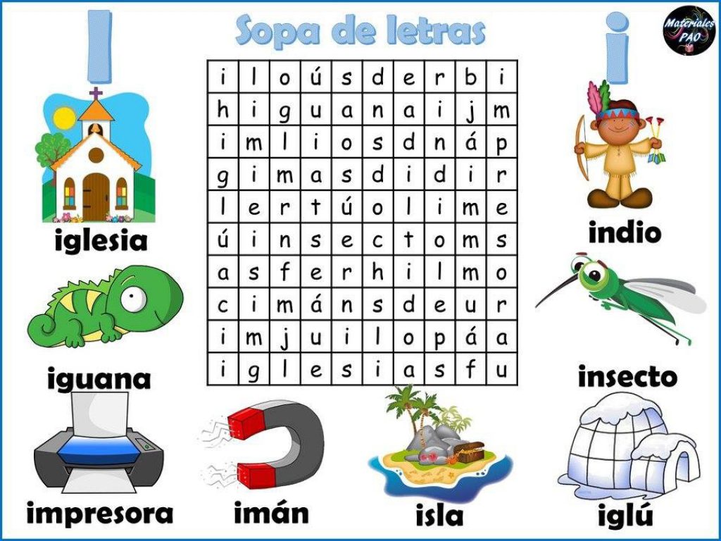 Sopas de letras del abecedario - Orientacion Andujar
