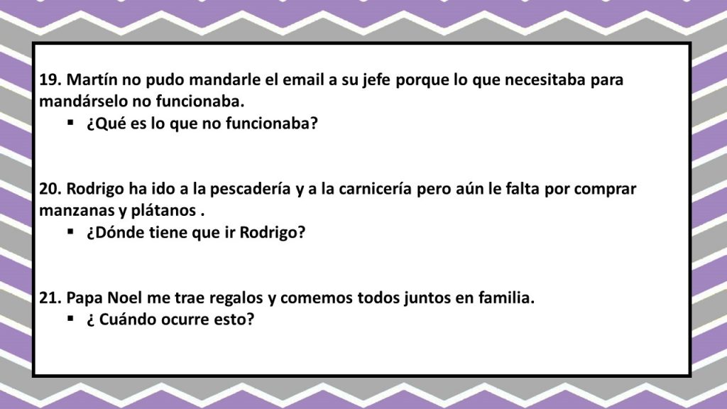 Trabajamos la comprensión lectora mediante inferencias lógicas ...