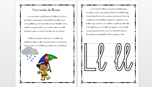 Cuentos con fonemas la letra “LL” Una tarde de lluvia -Orientacion Andujar