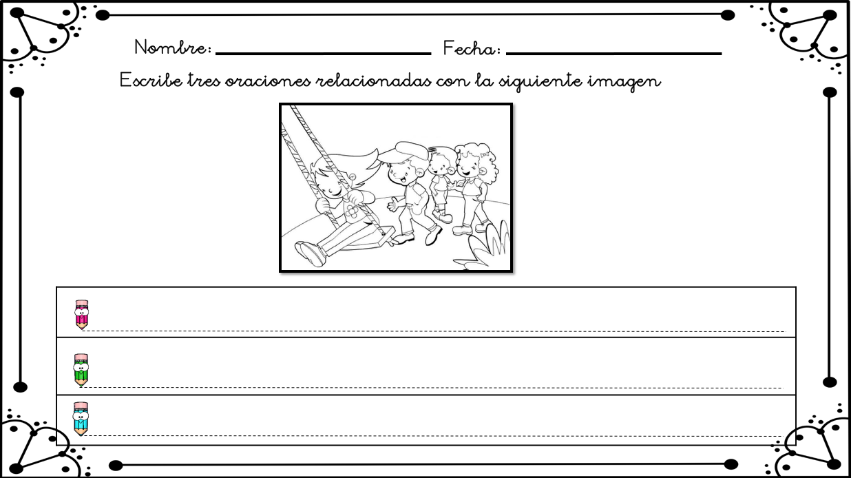 Escritura creativa Escribe oraciones relacionadas con la imagen que te ...