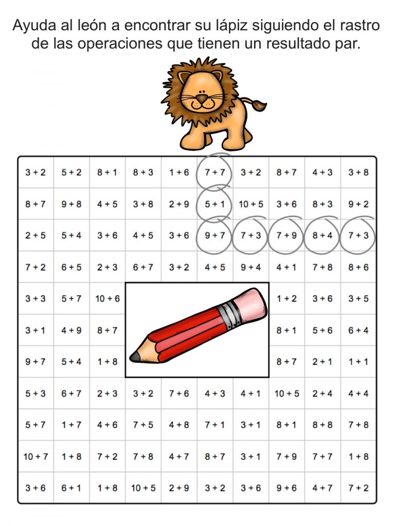 MIS PRIMEROS LABERINTOS DE SUMAS PAR O IMPAR 11 - Orientación Andújar ...