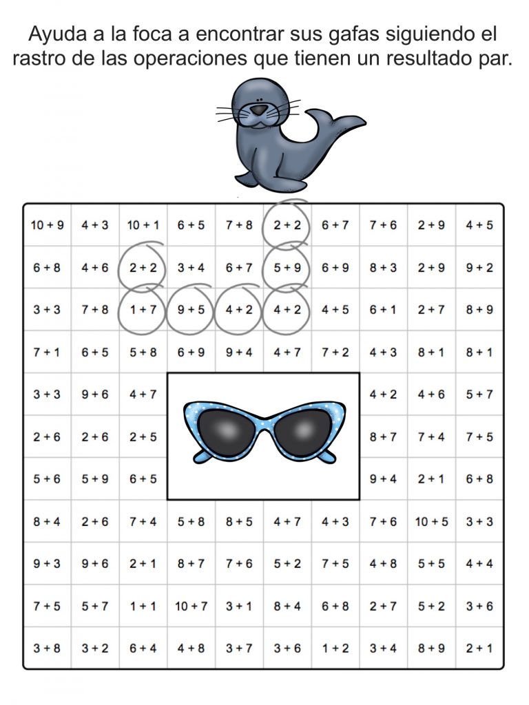 MIS PRIMEROS LABERINTOS DE SUMAS PAR O IMPAR 13 - Orientación Andújar ...
