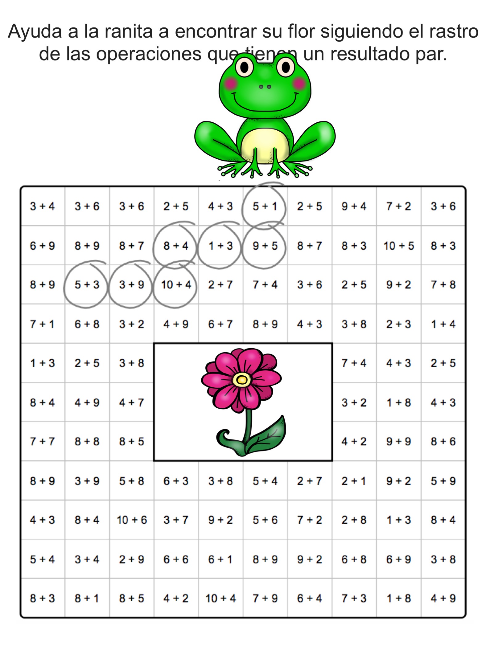 MIS PRIMEROS LABERINTOS DE SUMAS PAR O IMPAR 14 - Orientación Andújar ...