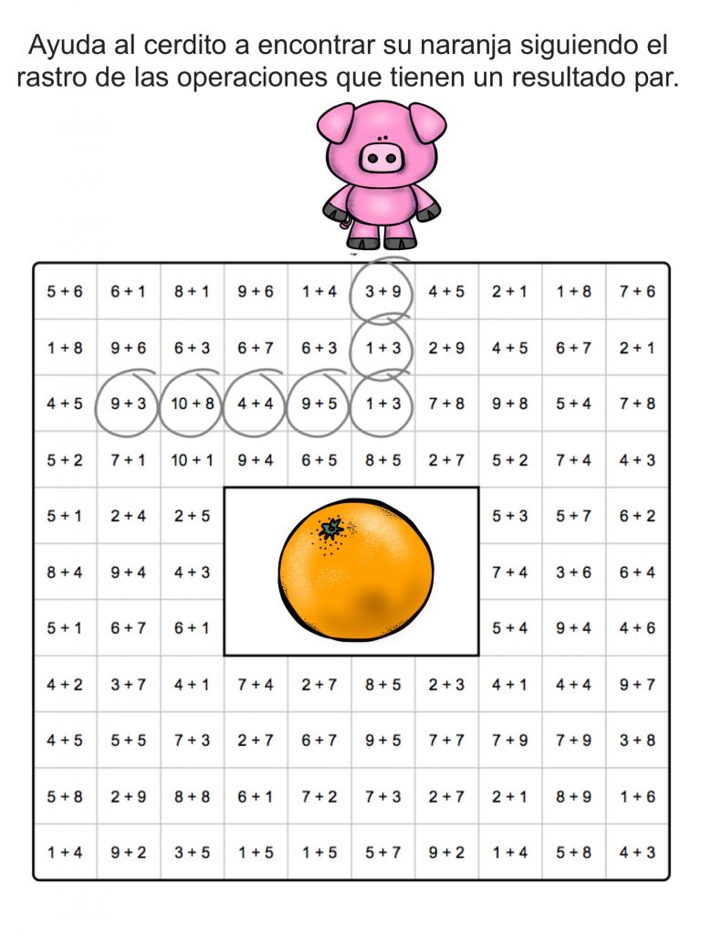 MIS PRIMEROS LABERINTOS DE SUMAS PAR O IMPAR 3 - Orientación Andújar ...