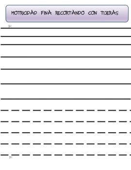 MOTRICIDAD FINA RECORTANDO CON TIJERAS -Orientacion Andujar